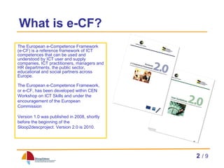 e-Competence framework | PPT | Professional School | Postgraduate Education