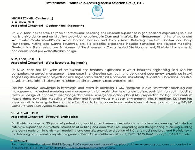 EWRES-Group Statement Of Qualifications | PPT