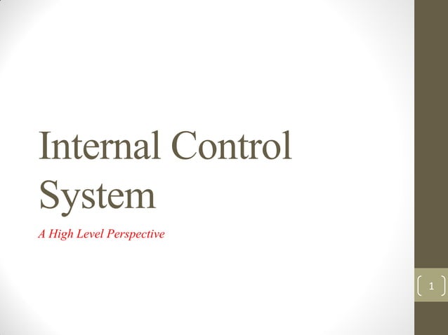 Internal control system | PDF