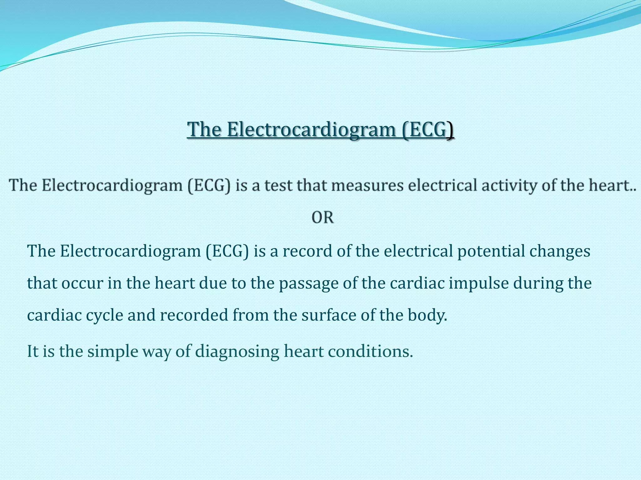 topic ECG and heart diseases+treatments | PPT