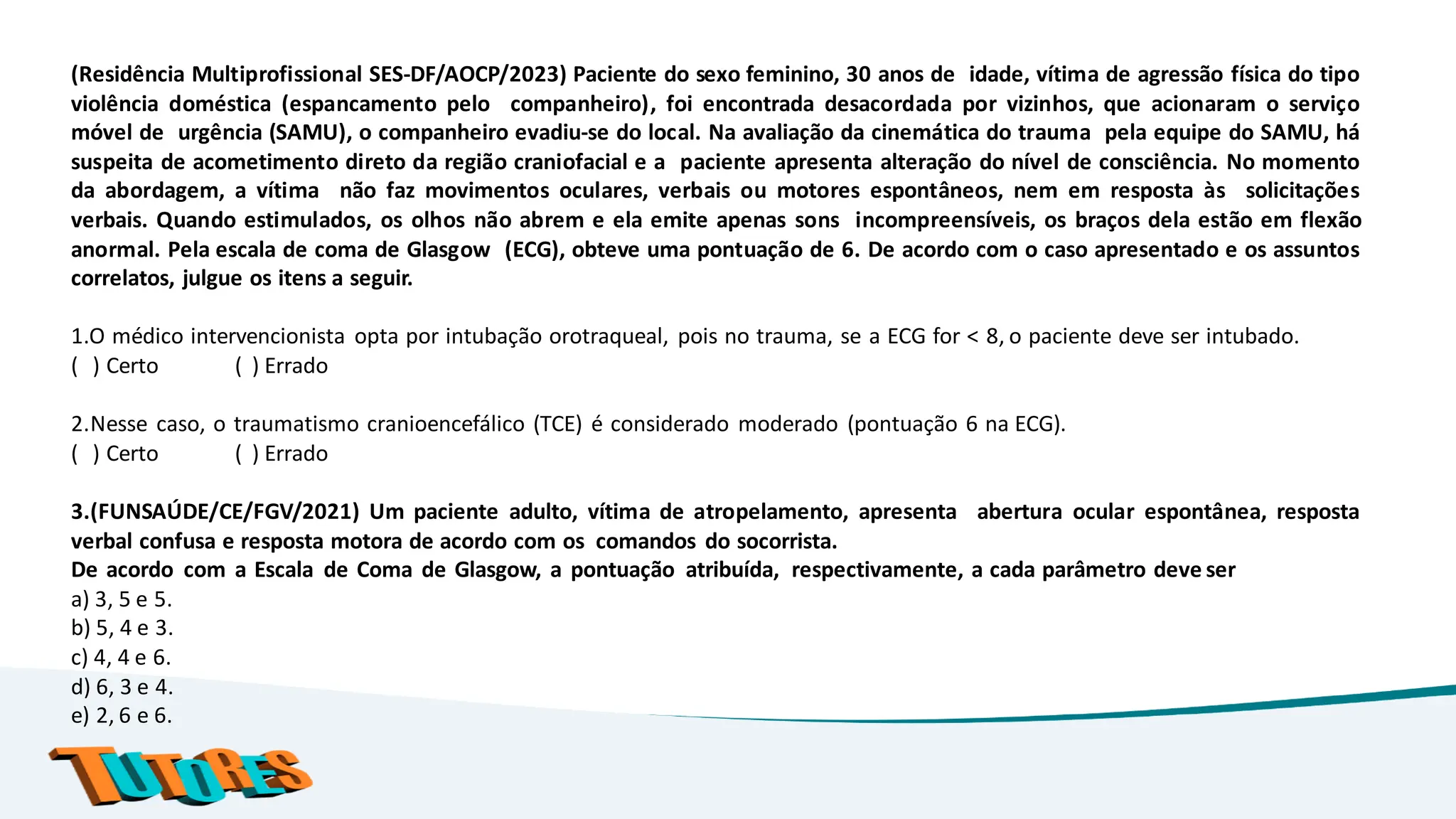 ECG-escala de coma de glasgow | PDF