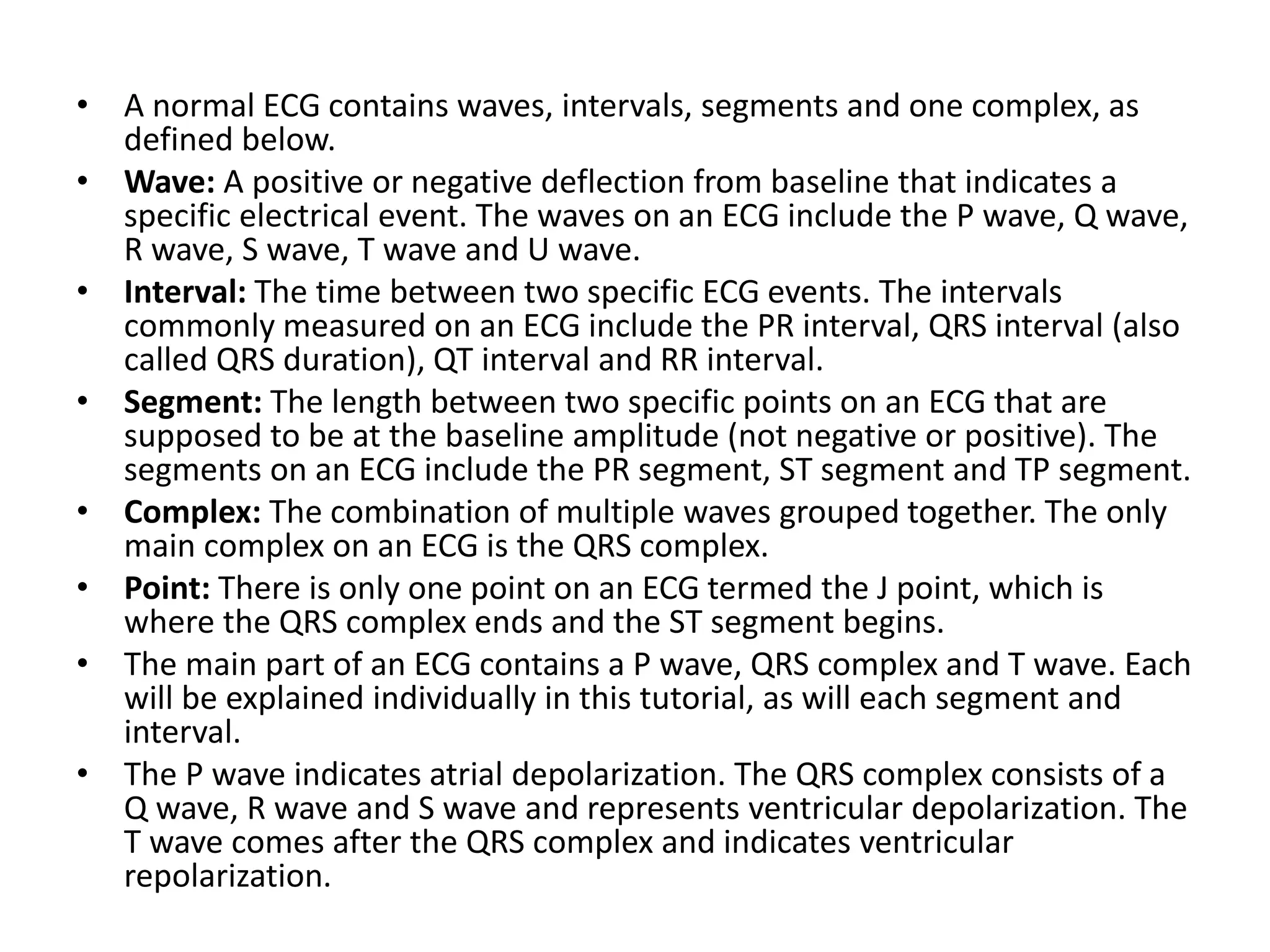 ECG- ELECTROCARDIOGRAM basics and interpretation | PPT