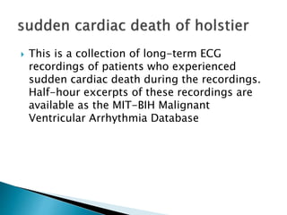 ECG SIGNAL GENERATED FROM DATA BASE USING MATLAB | PPTX | Heart and ...
