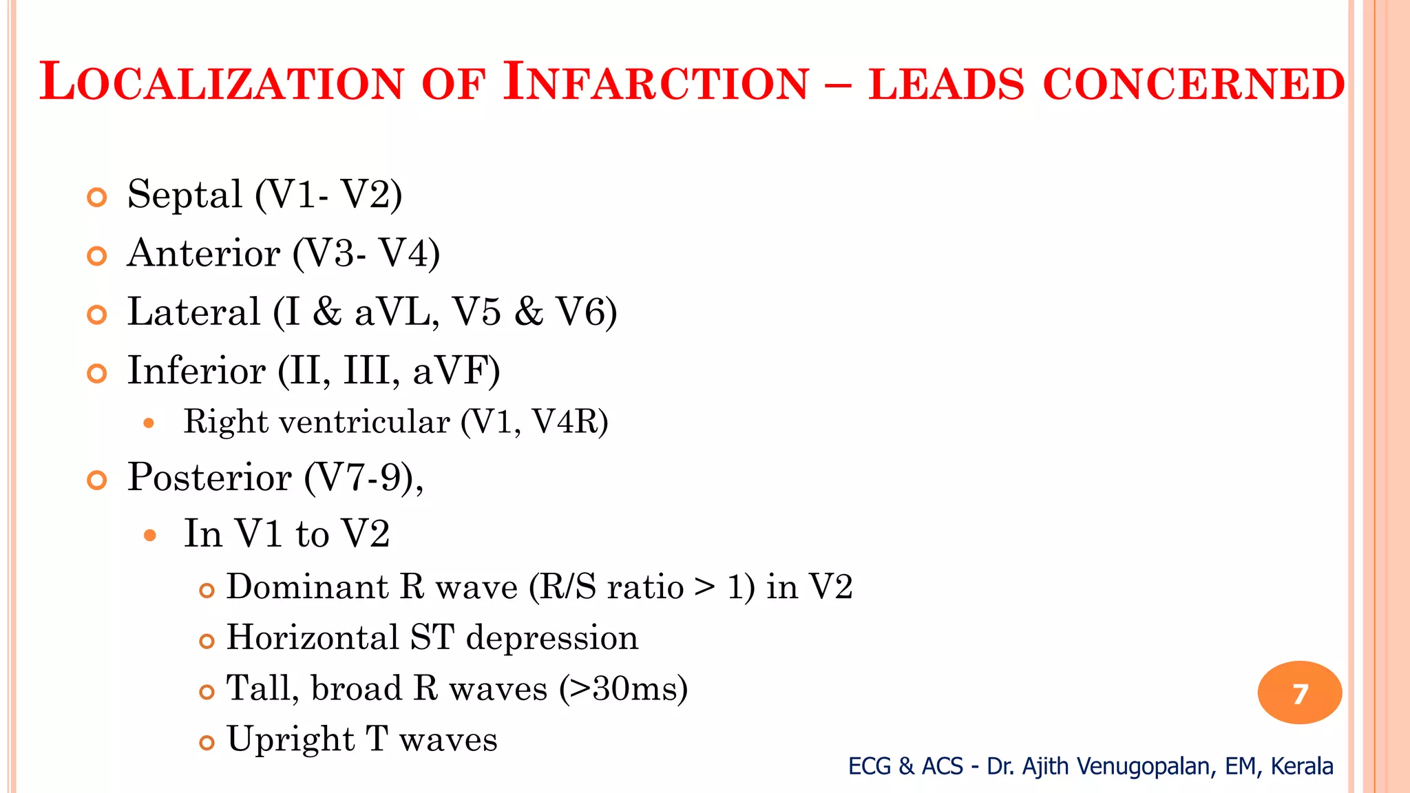ECG & ACS - Dr. Ajith Venugopalan, EM, MOSC Medical College Hospital ...