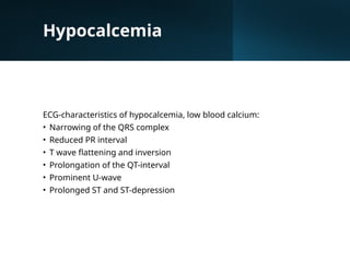 ECG and electrolyte imbalance and interpretation | PPTX