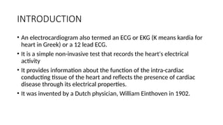 Introduction of ECG, or electrocardiogram | PPTX
