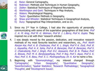 My Experiments with the Innovative Research Techniques in Geography | PPTX