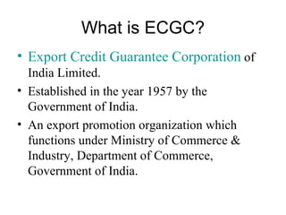 Ecgc Final | PPT