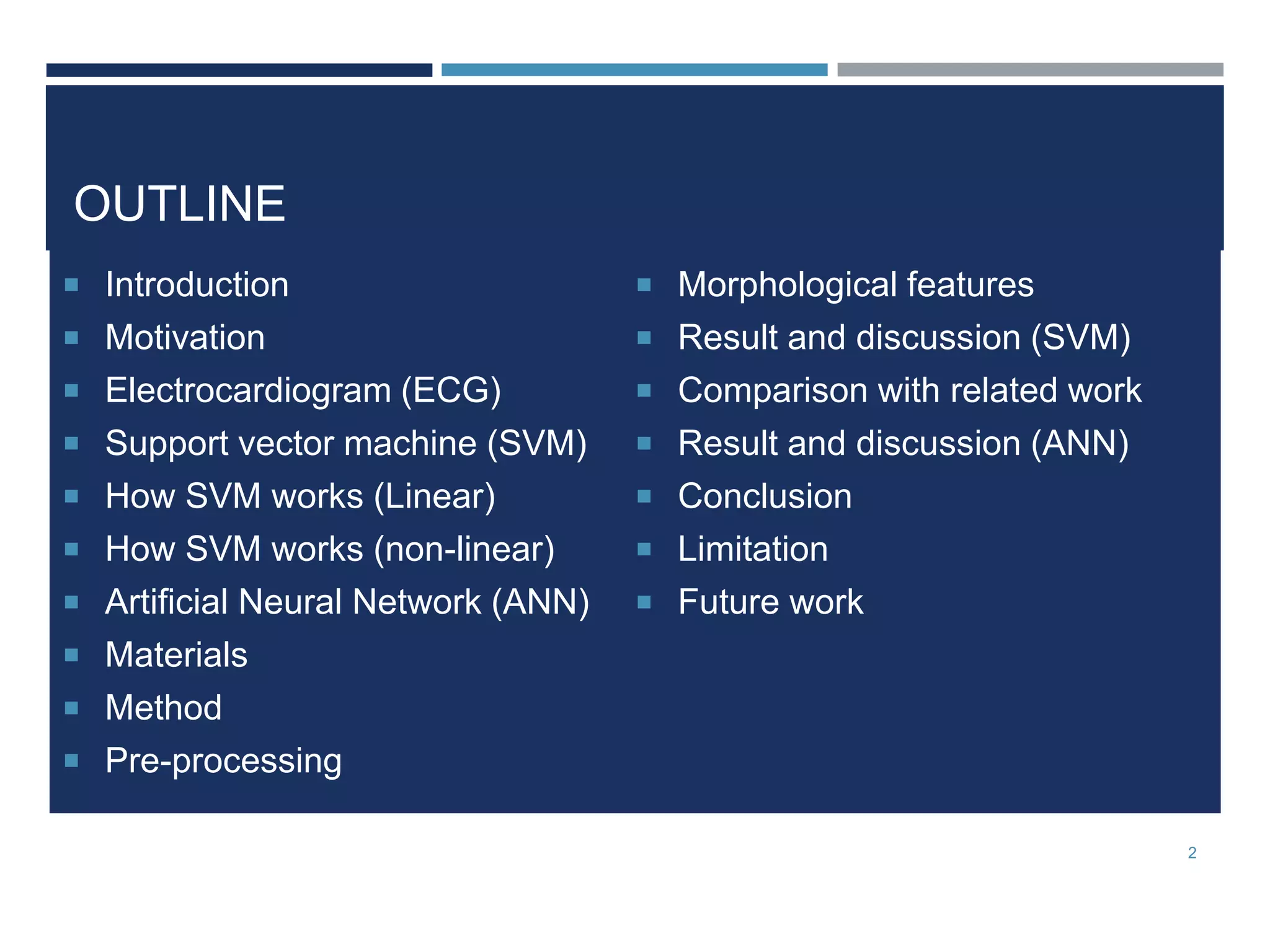 ECG Classification using SVM | PPTX | Heart and Cardiovascular Diseases | Diseases and Conditions