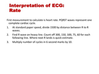 ECG complete lecture notes along with interpretation | PPTX