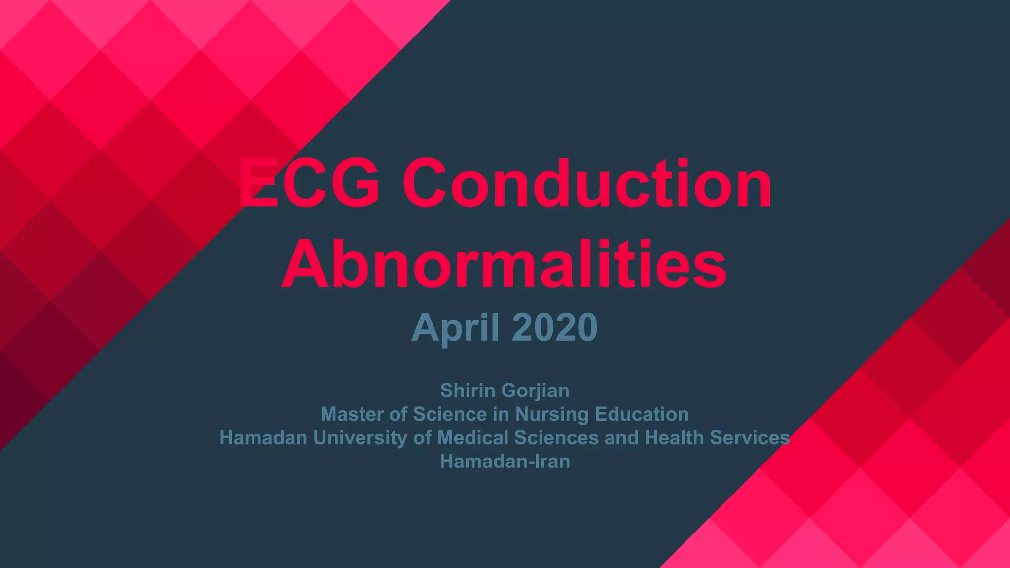 Ecg Conduction Abnormalities Pptx Heart And Cardiovascular Diseases Diseases And Conditions