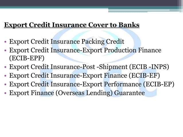 ECGC(Export Credit Guarantee Corporation) | PPTX