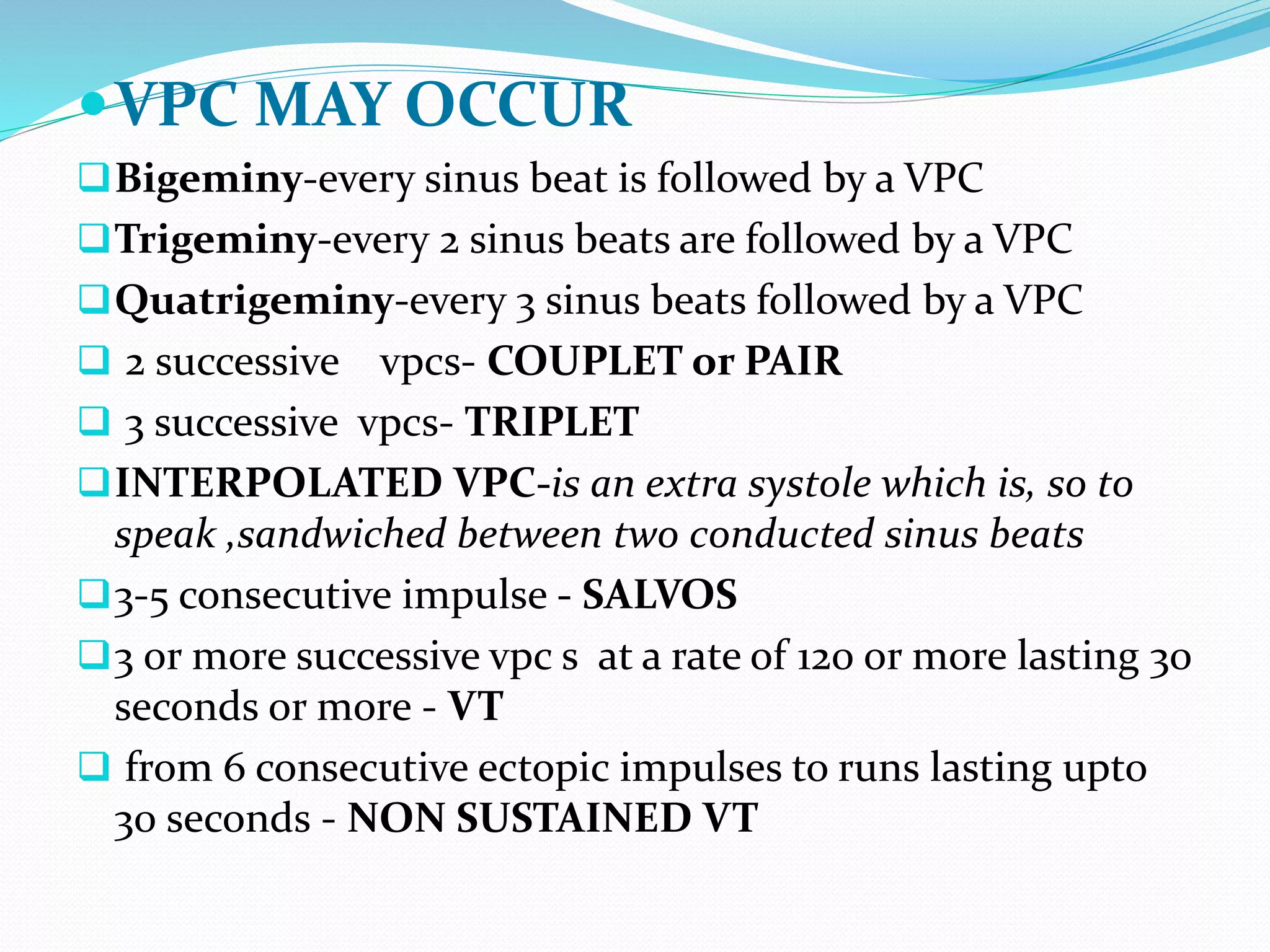 ECG: Interpolated VPCs & Fusion Beat | PPTX