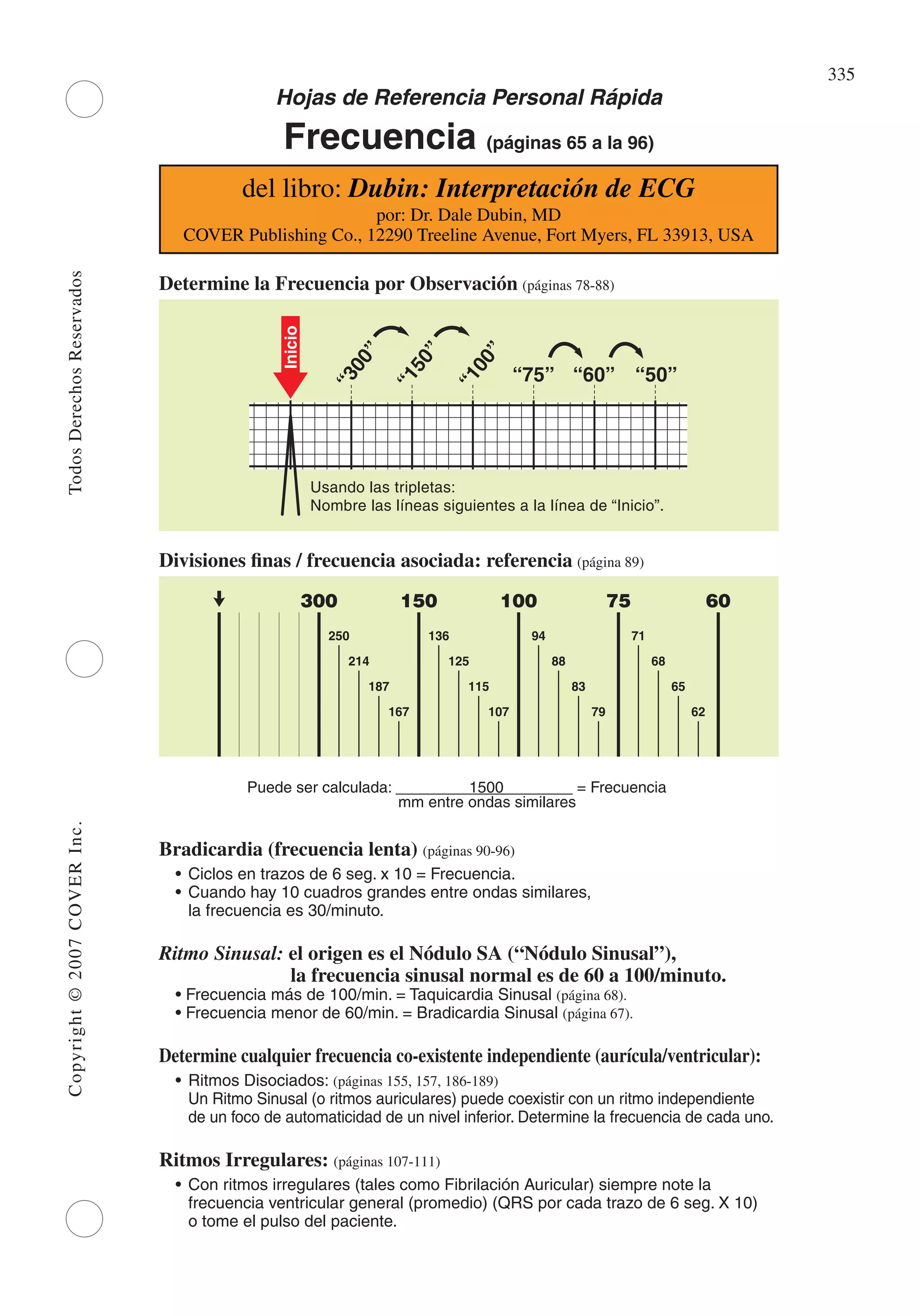 Método del Dr. Dubin para la interpretación de ECG | PDF