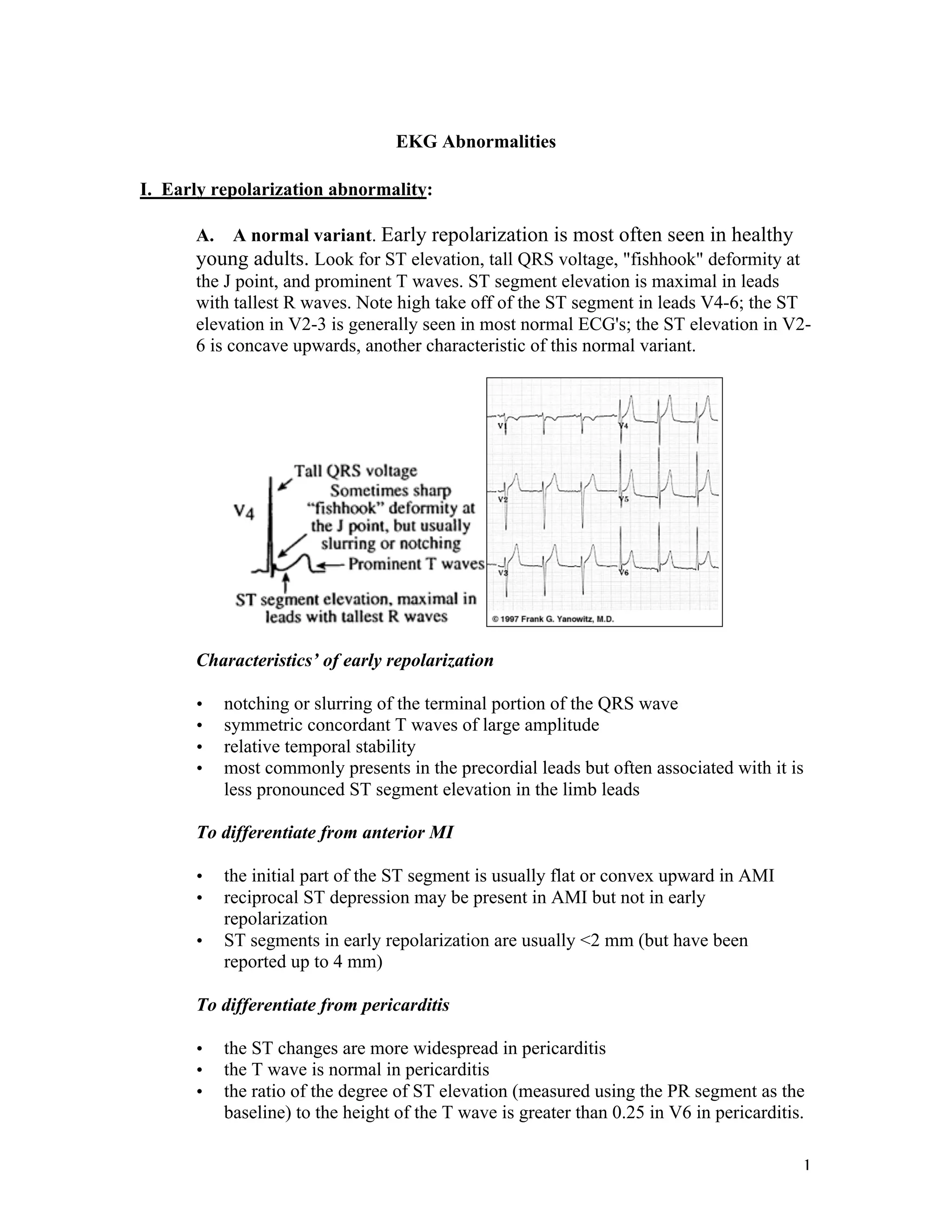 Ecg ecg abnormalities | PDF