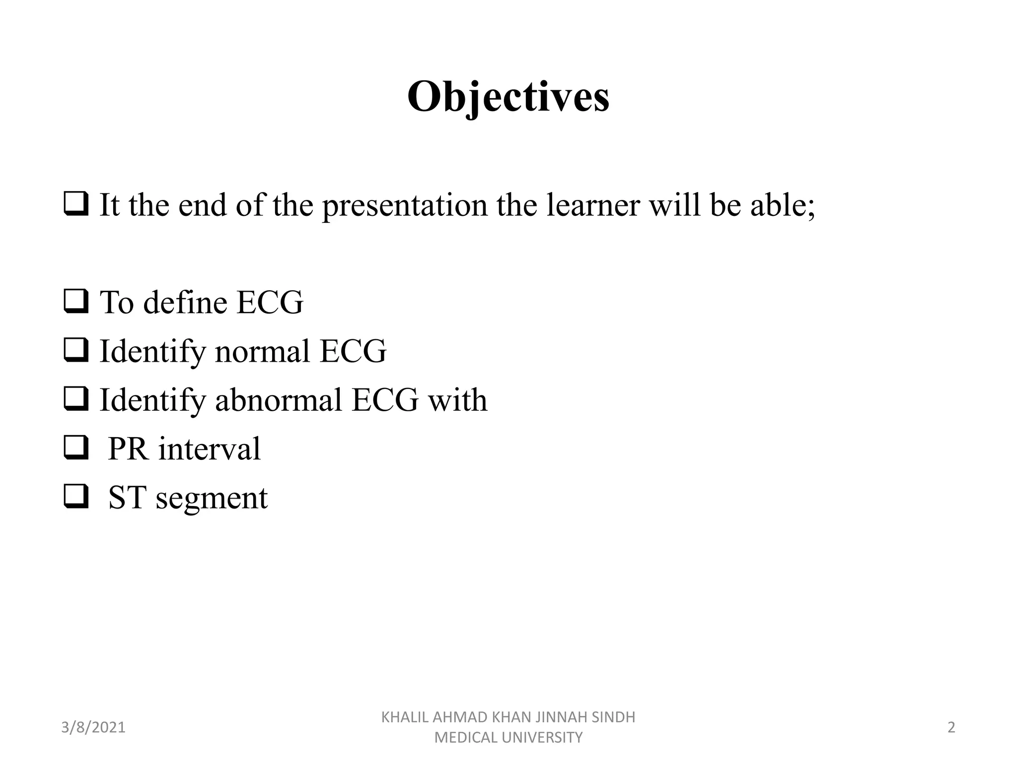 Basic of ECG with common abnormalities. | PPTX