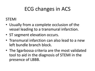 Ecg in acute coronary syndrome and acute care | PPT