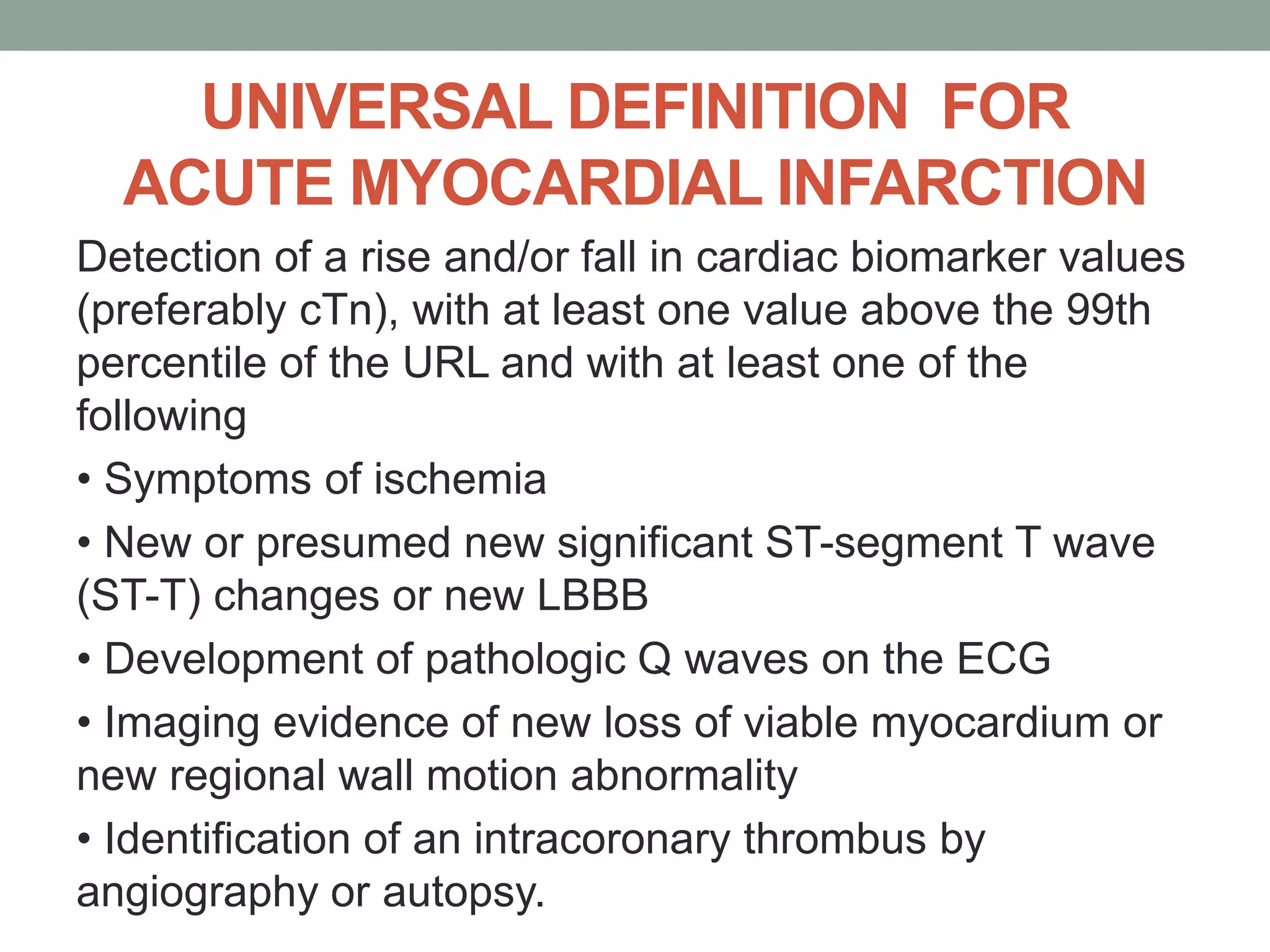 ECG in Acute Myocardial Infarction | PPTX
