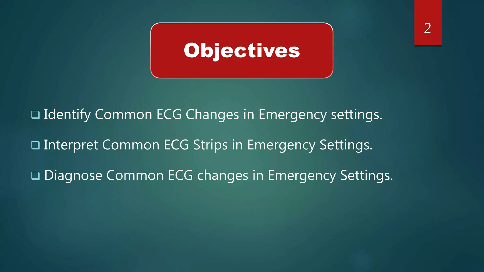 ECG interpretation in emergency settings | PPTX