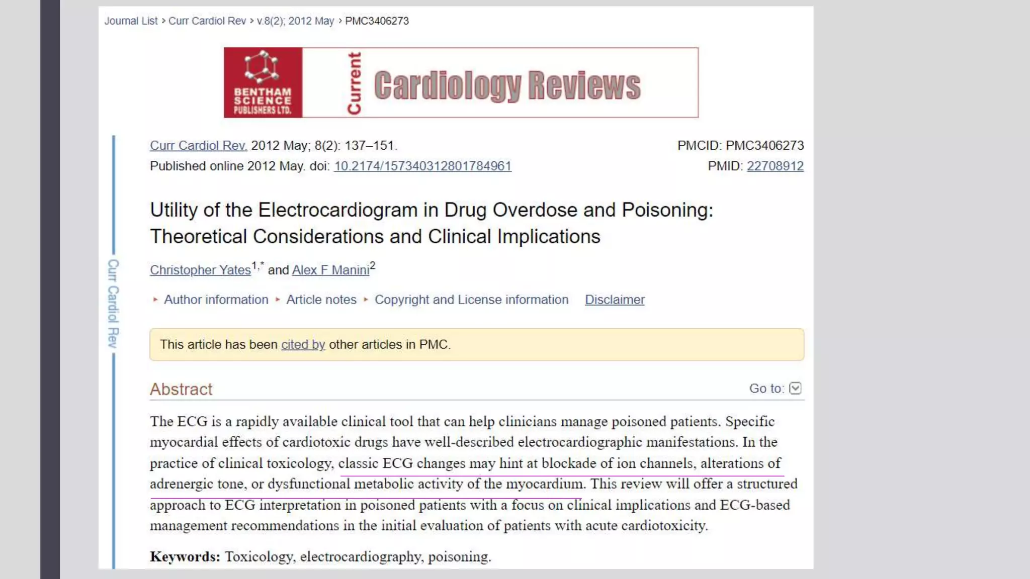 ECG in Toxicology.potx
