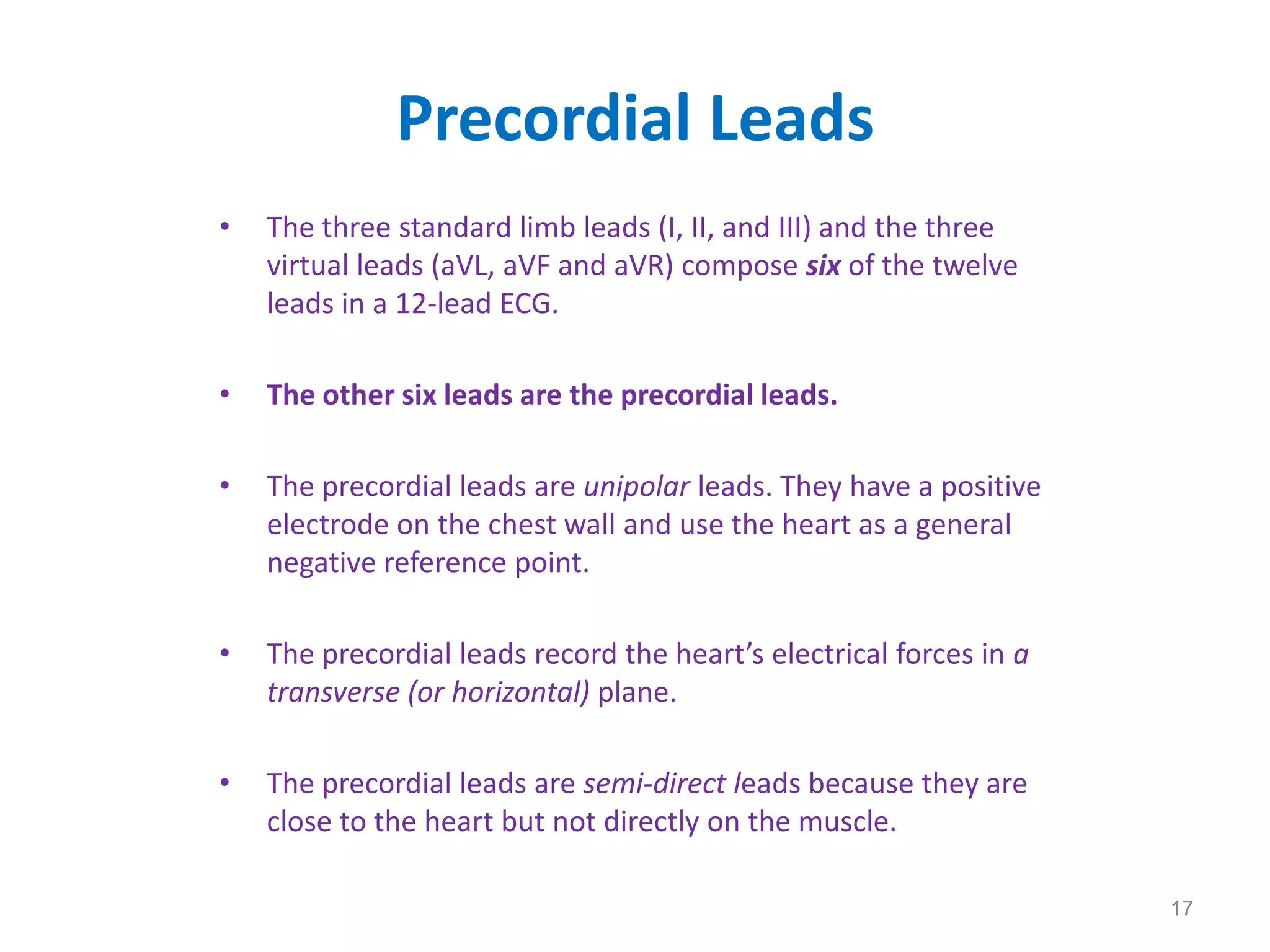 ECG Leads in a 12-Lead ECG | PPTX