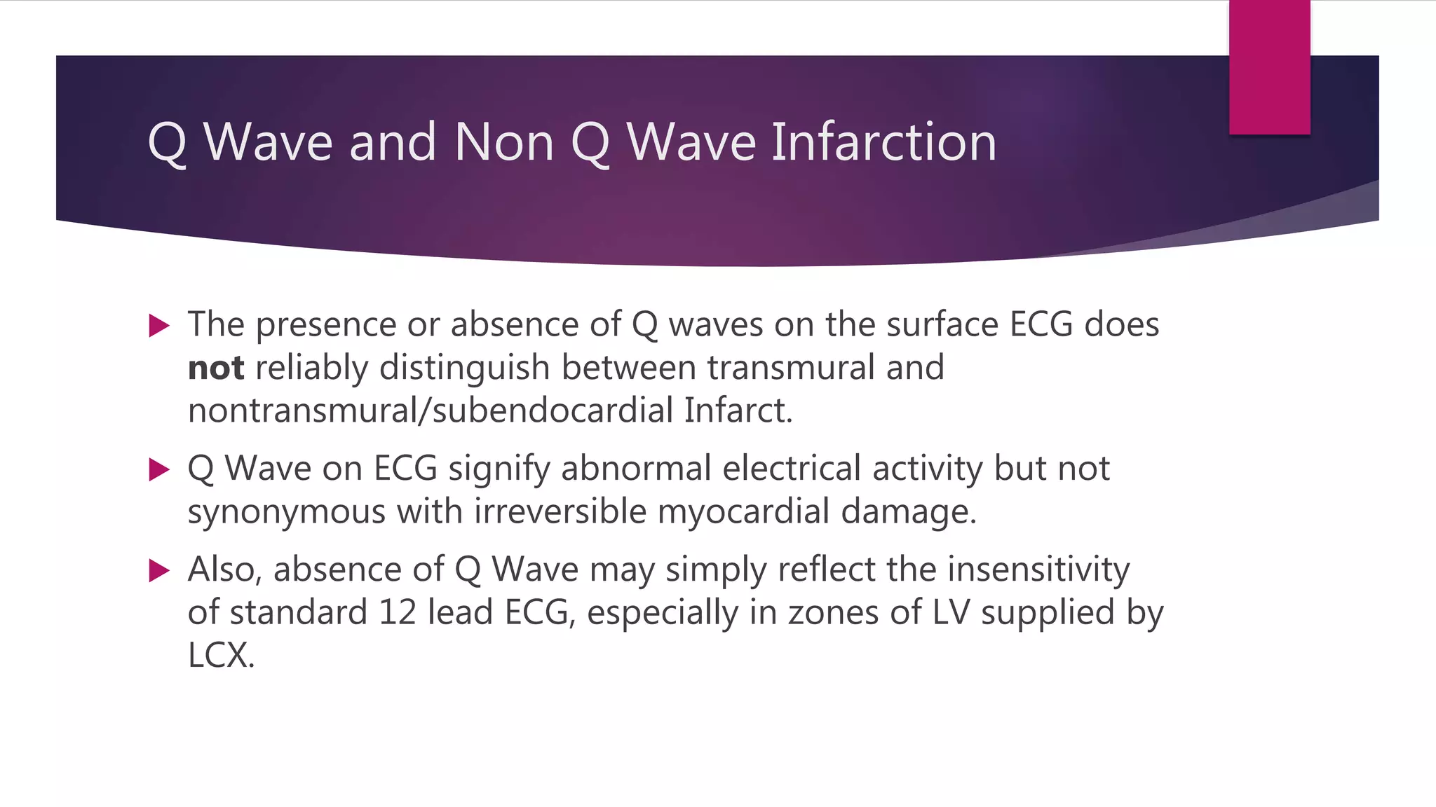 Ecg Localization Of Myocardial Infarction Pptx Heart And
