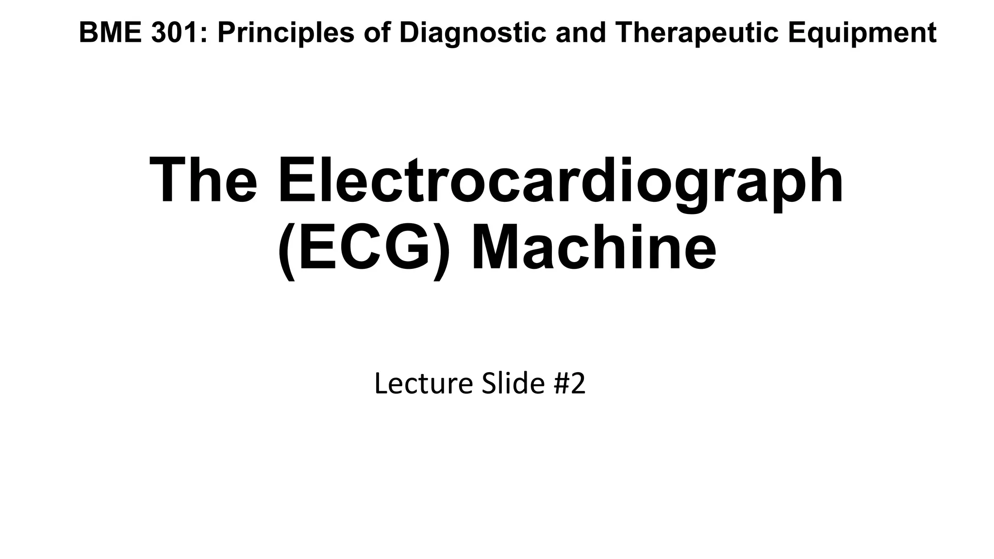 Ecg machine | PDF