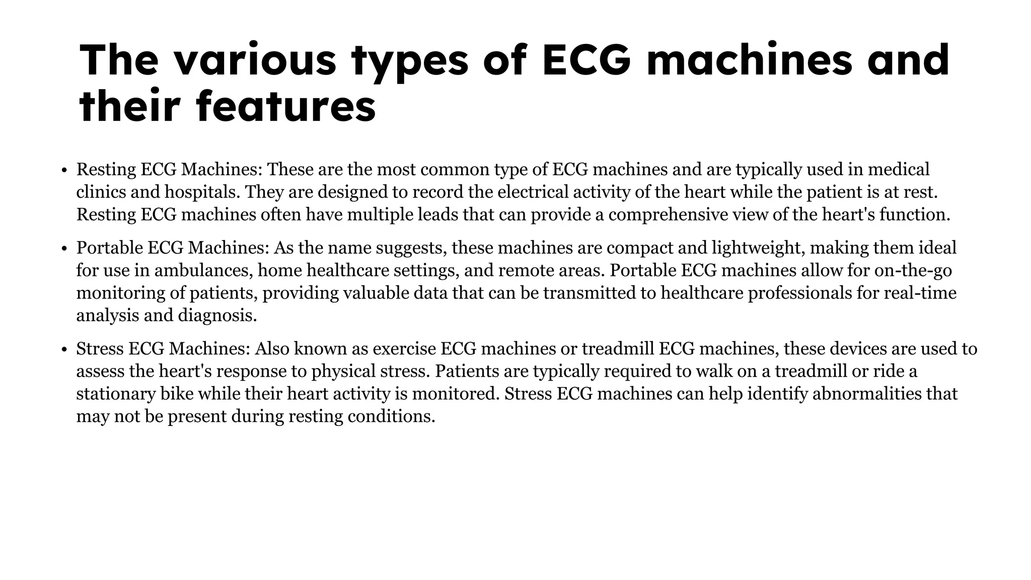 Exploring the Wonders of ECG Machines | PPTX