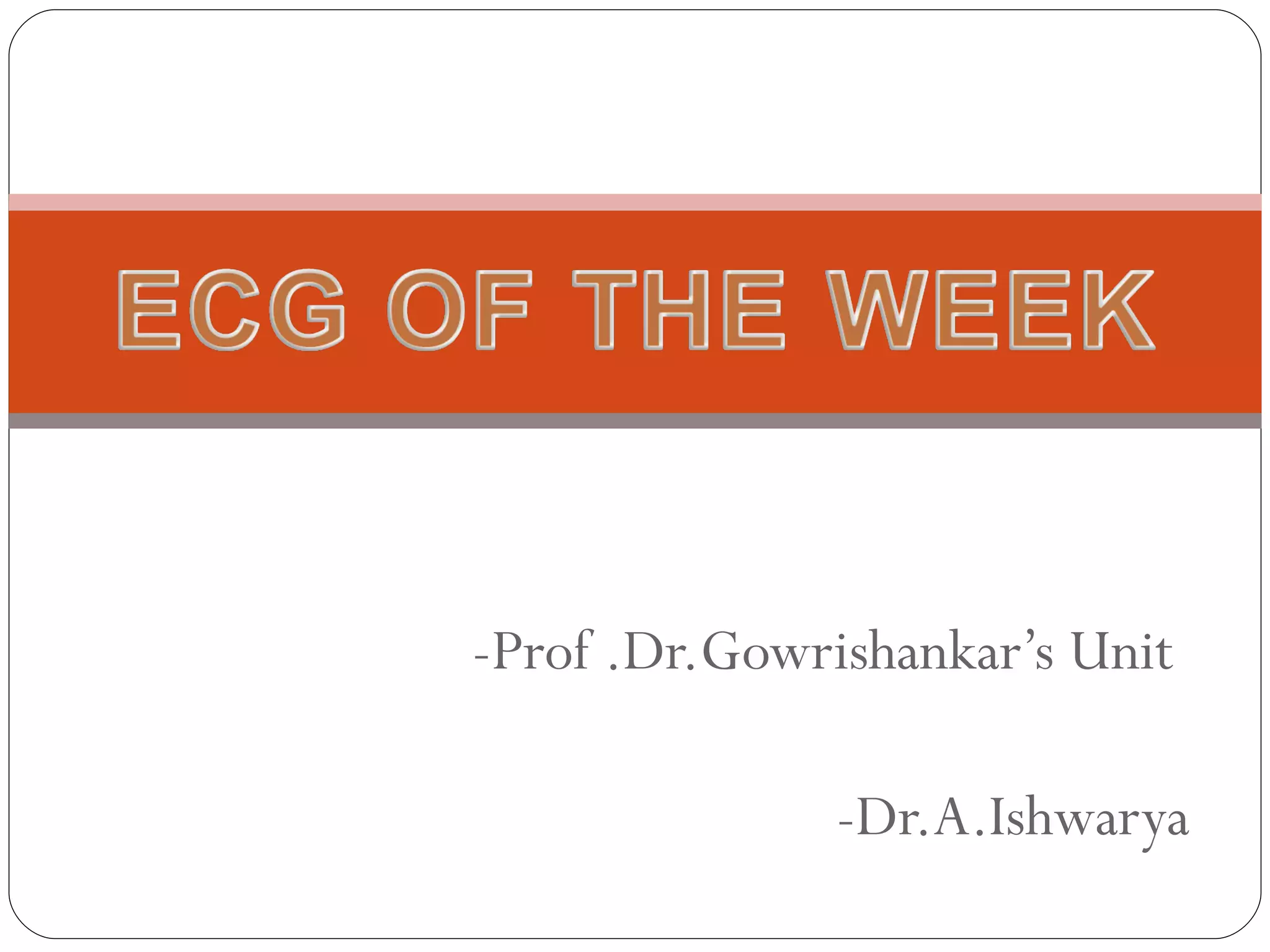 ECG: Myocardial Infarction with CHB | PPT