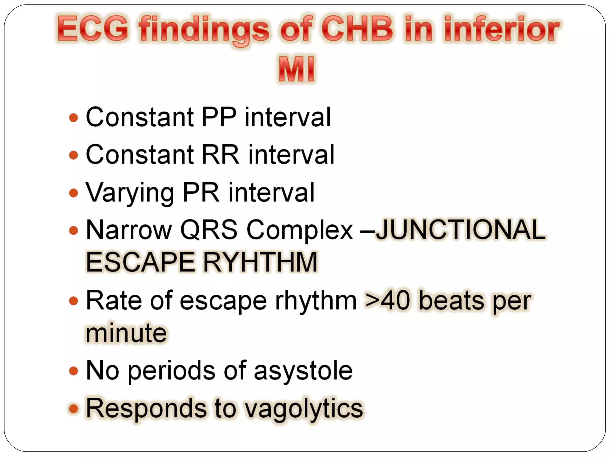 ECG: Myocardial Infarction with CHB | PPT