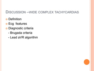 wide complex tachycardia | PPTX