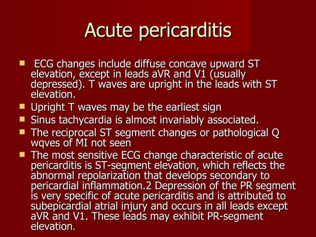 ECG: Pericarditis | PPT | Heart and Cardiovascular Diseases | Diseases ...