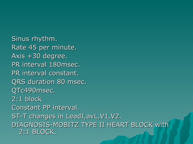 ECG - Mobitz Type II block | PPT