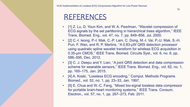 The vlsi implementation of ECG Signal compression algorithm | PPT The vlsi implementation of ECG Signal compression algorithm | PPT