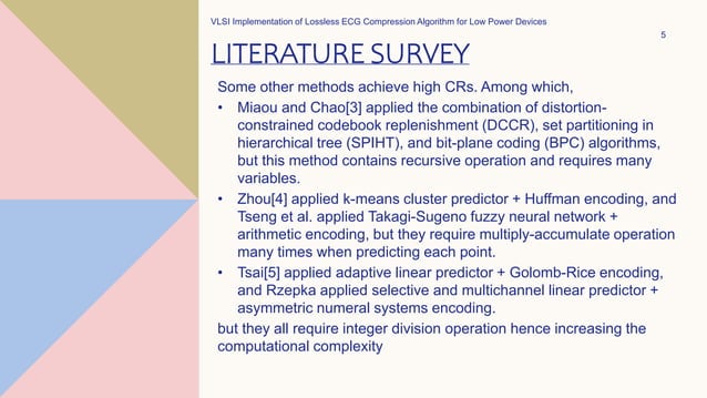 The Vlsi Implementation Of Ecg Signal Compression Algorithm Ppt