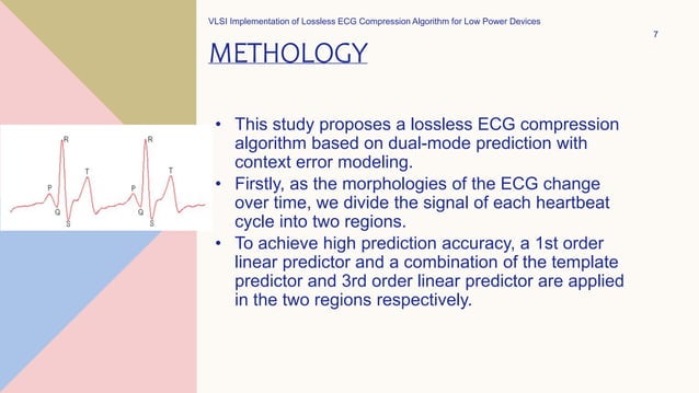 The vlsi implementation of ECG Signal compression algorithm | PPT