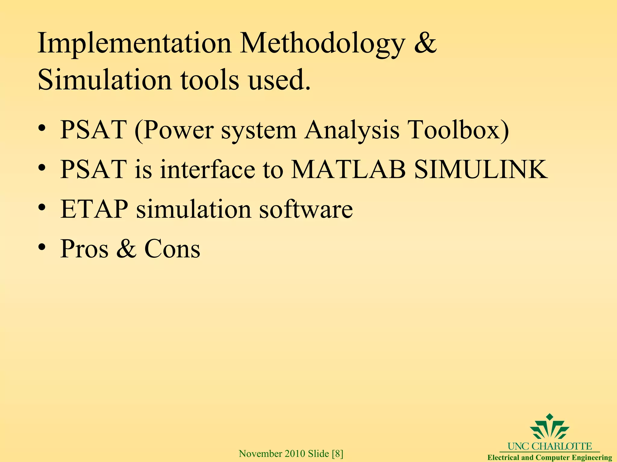 Modeling And Analysis Of 31 Bus Power System Using Software Simulation In Psat And Etap Ppt