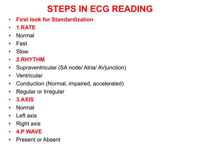ECG STEPS,10 STEPS IN ECG INTERPRETATION | PPTX | Heart and Cardiovascular Diseases | Diseases ...