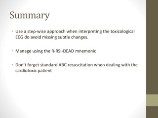 Toxicology and the ECG | PPTX