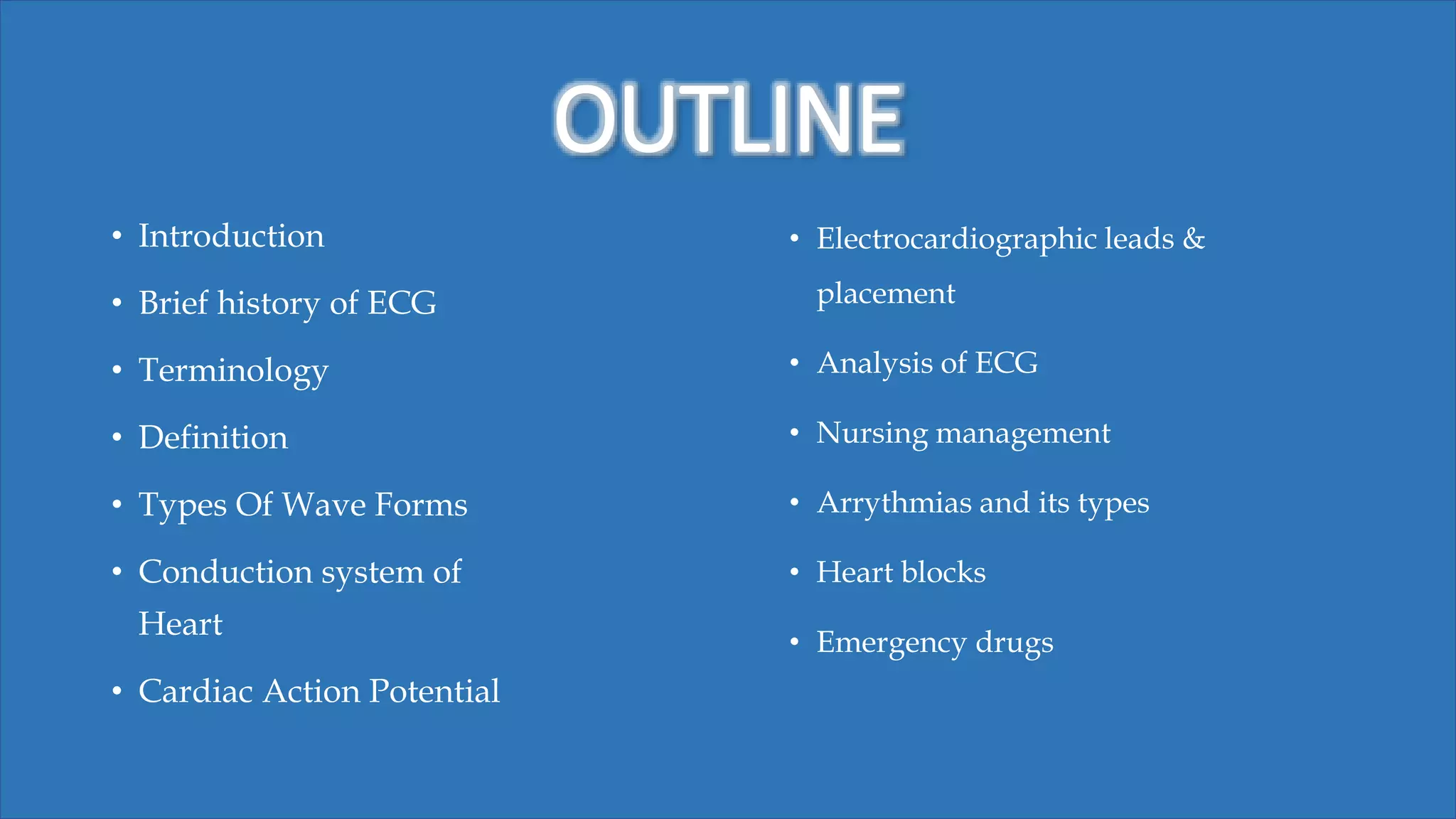 ECG & Emergency Drugs For Nurses | PPTX