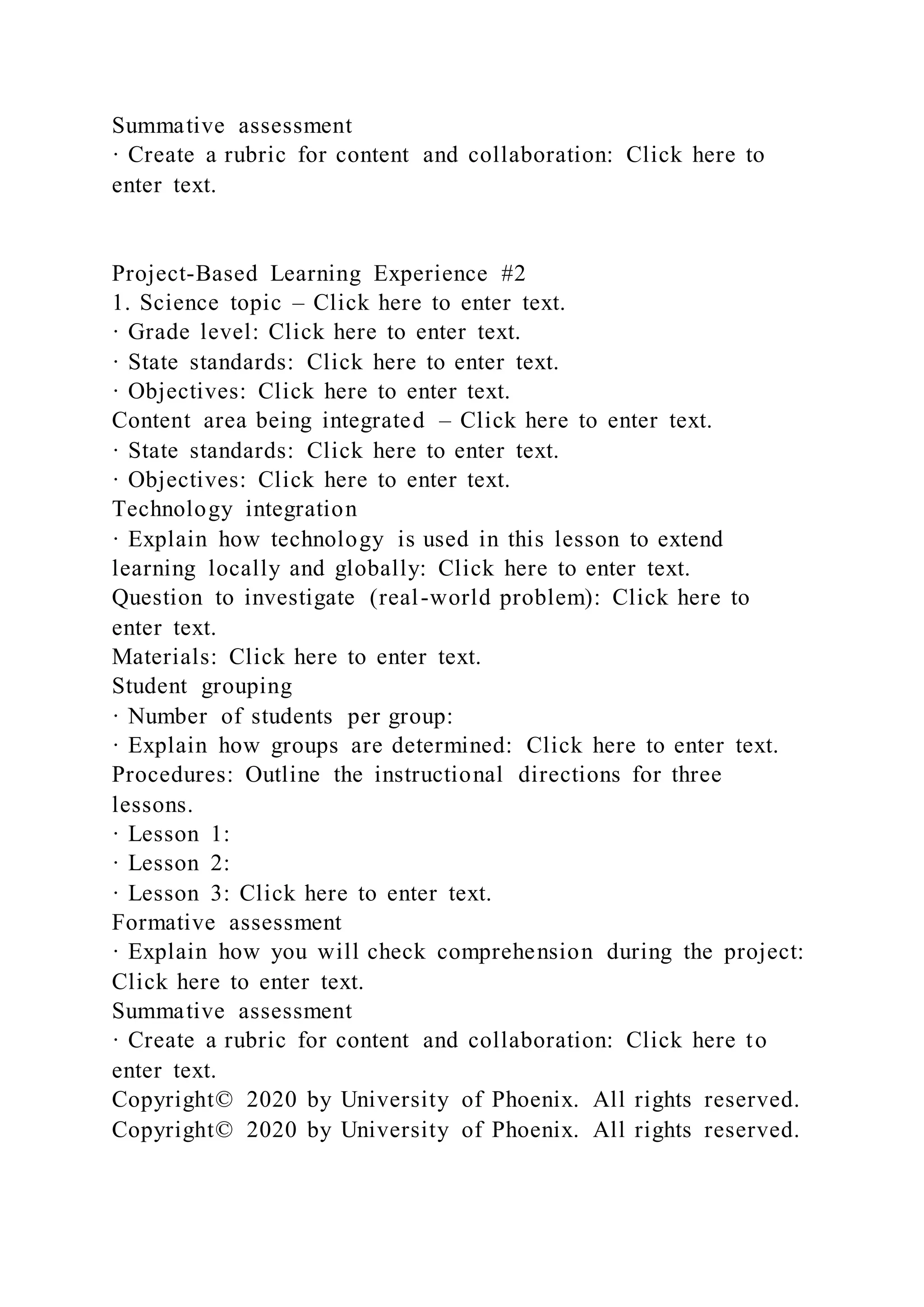 Ech420 v4 project based planning templateech420 v4page 2 of | PDF