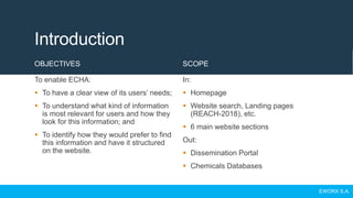 ECHA Website Customer Insight Study Summary Report | PPTX | Web ...