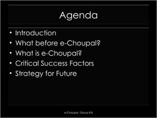 E Chaupal Case Study | PPT | Business | Business and Finance