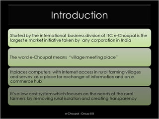 E Chaupal Case Study | PPT | Business | Business and Finance