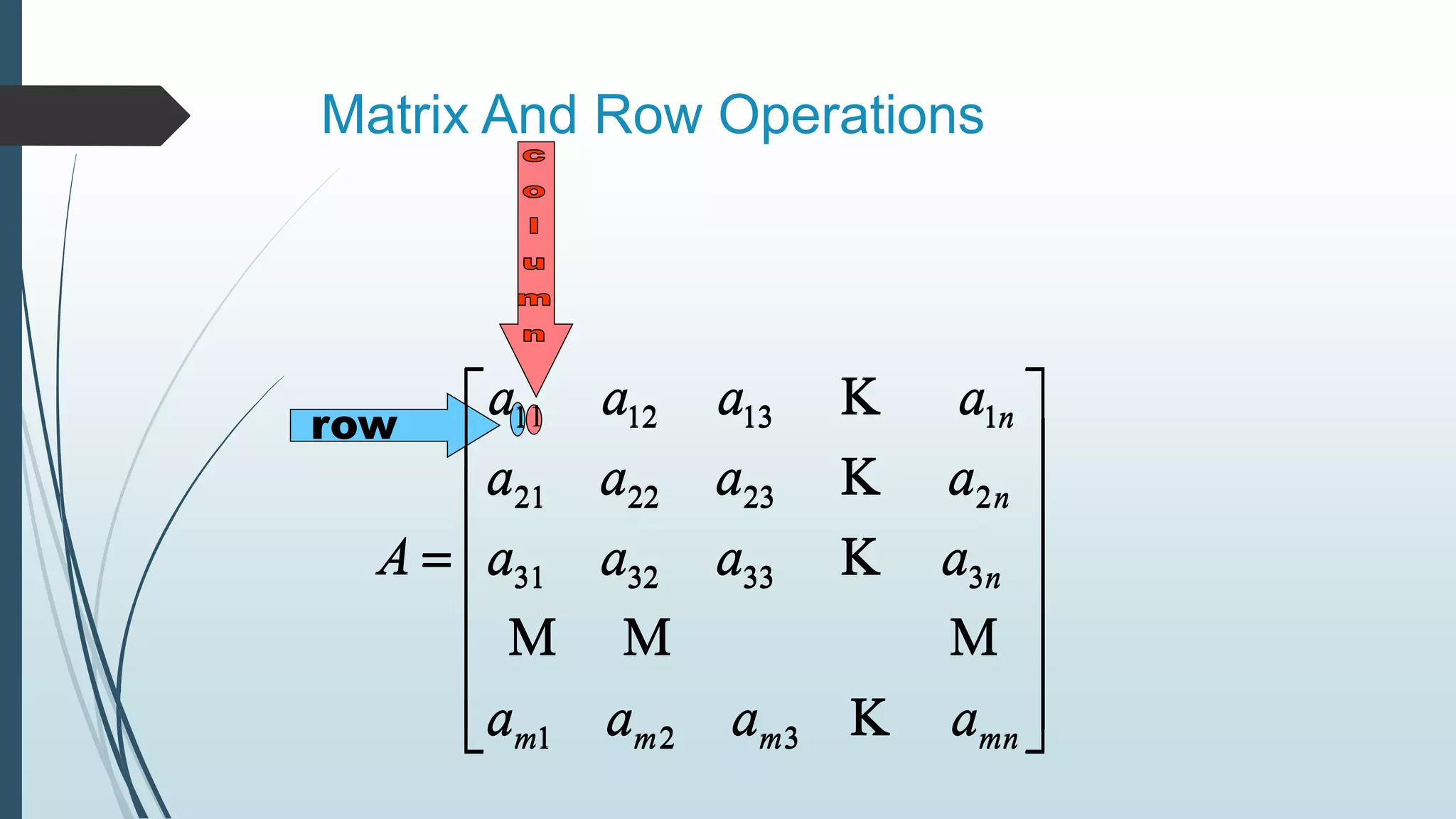 Echelon and reduced echelon form & Filters | PPTX