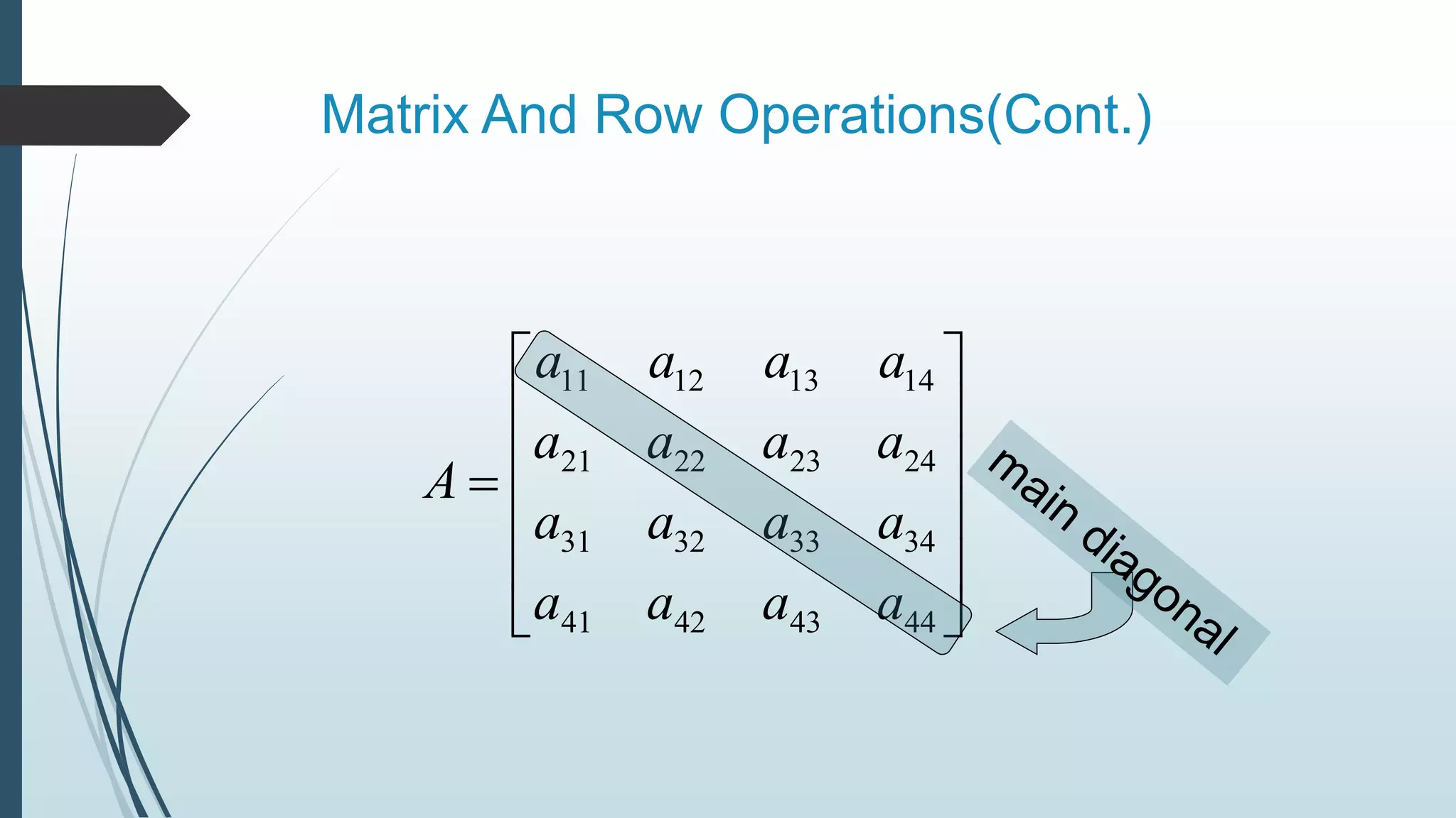 Echelon and reduced echelon form & Filters | PPTX