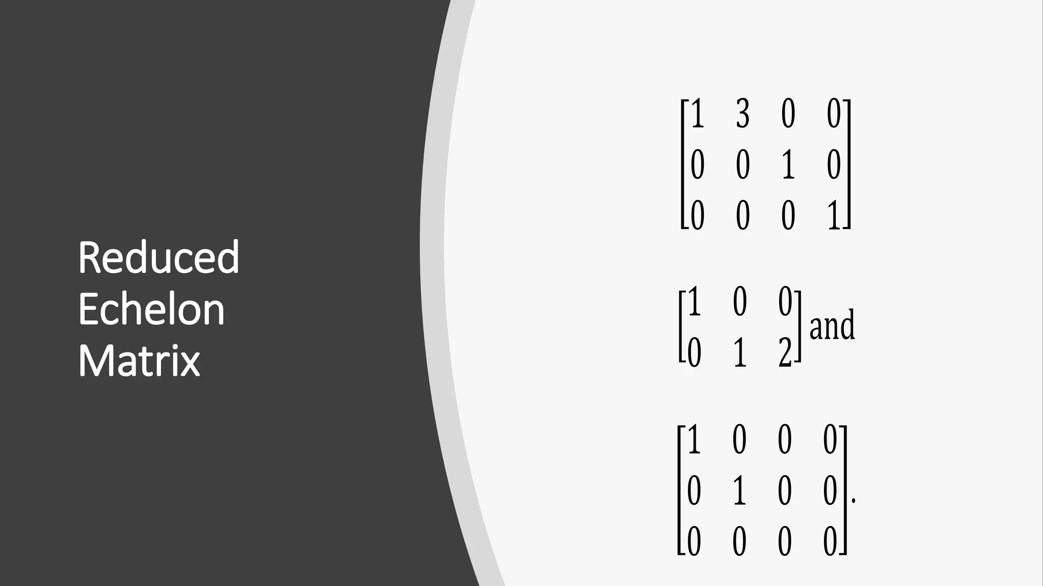Echelon Matrix | PPTX