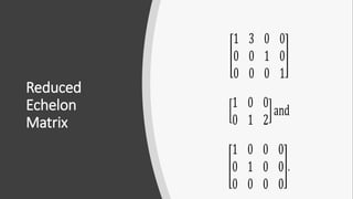 Echelon Matrix | PPTX