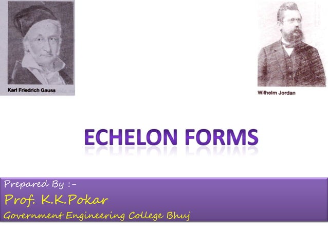 Echelon forms | PDF