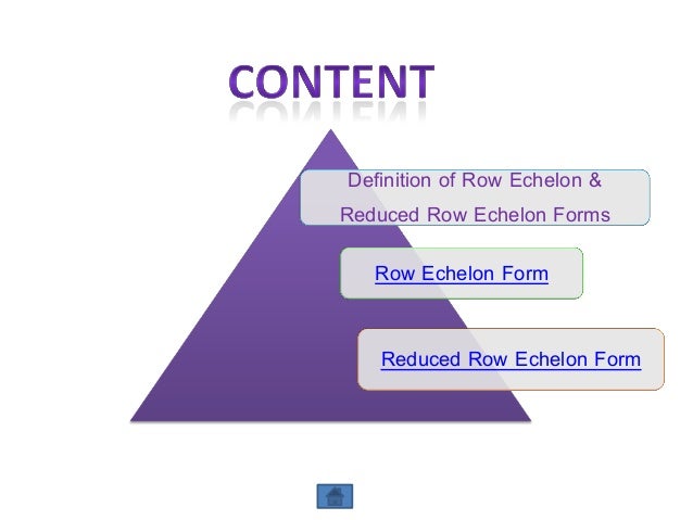 Echelon Forms